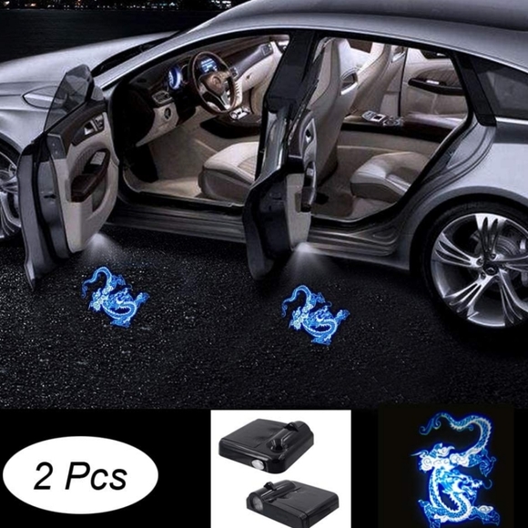 Other | 2 Led Projector Blue Dragon Car Door Courtesy Shadow Puddle ...